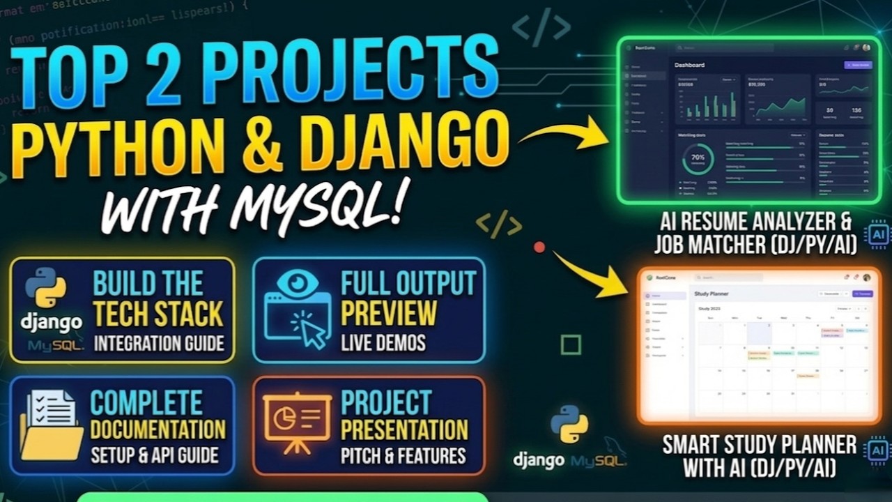 Top 2 Full Stack Python Django Project with MySQL Database You Must Try in 2026 (With Code & PPT)