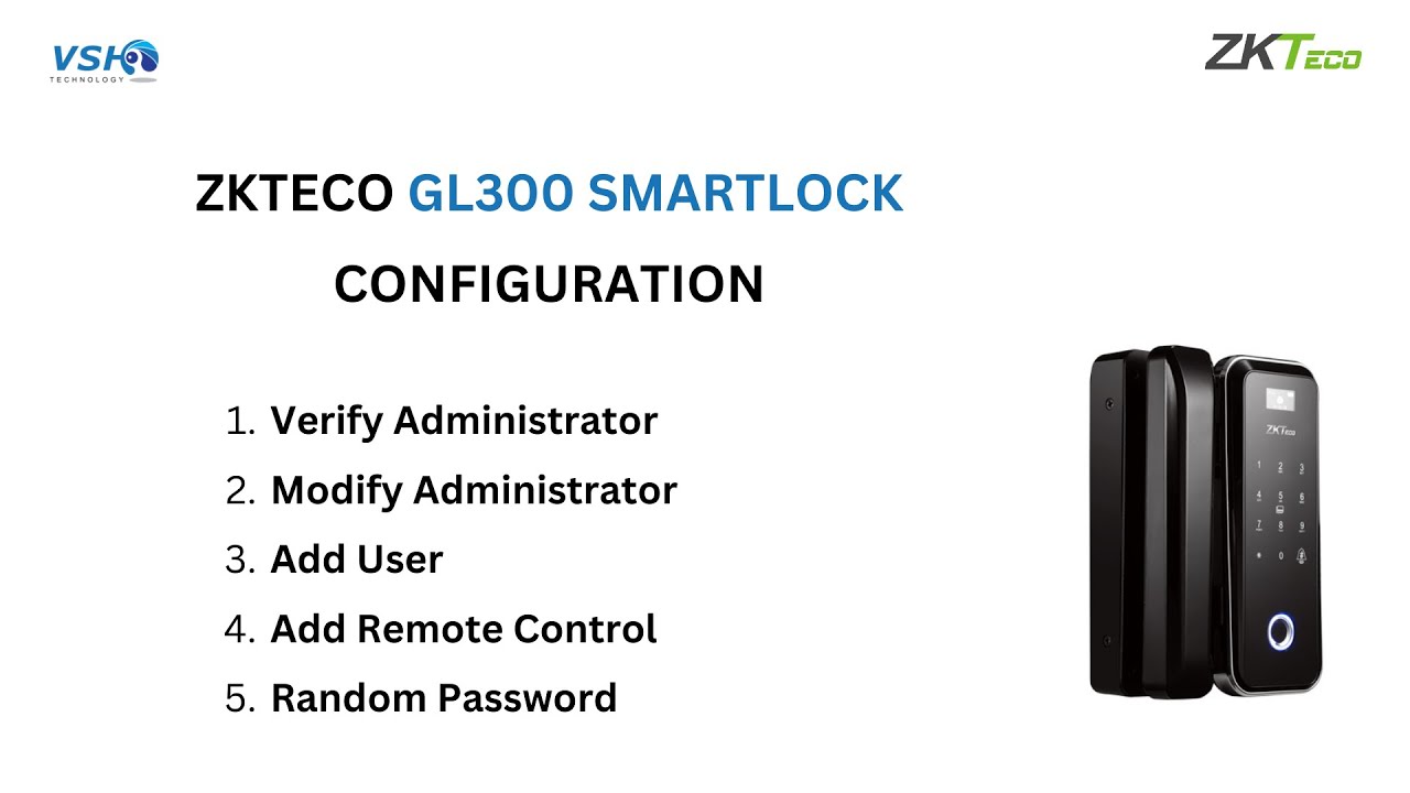 HOW TO SETUP ZKTECO GL300 SMART LOCK 2024 ?