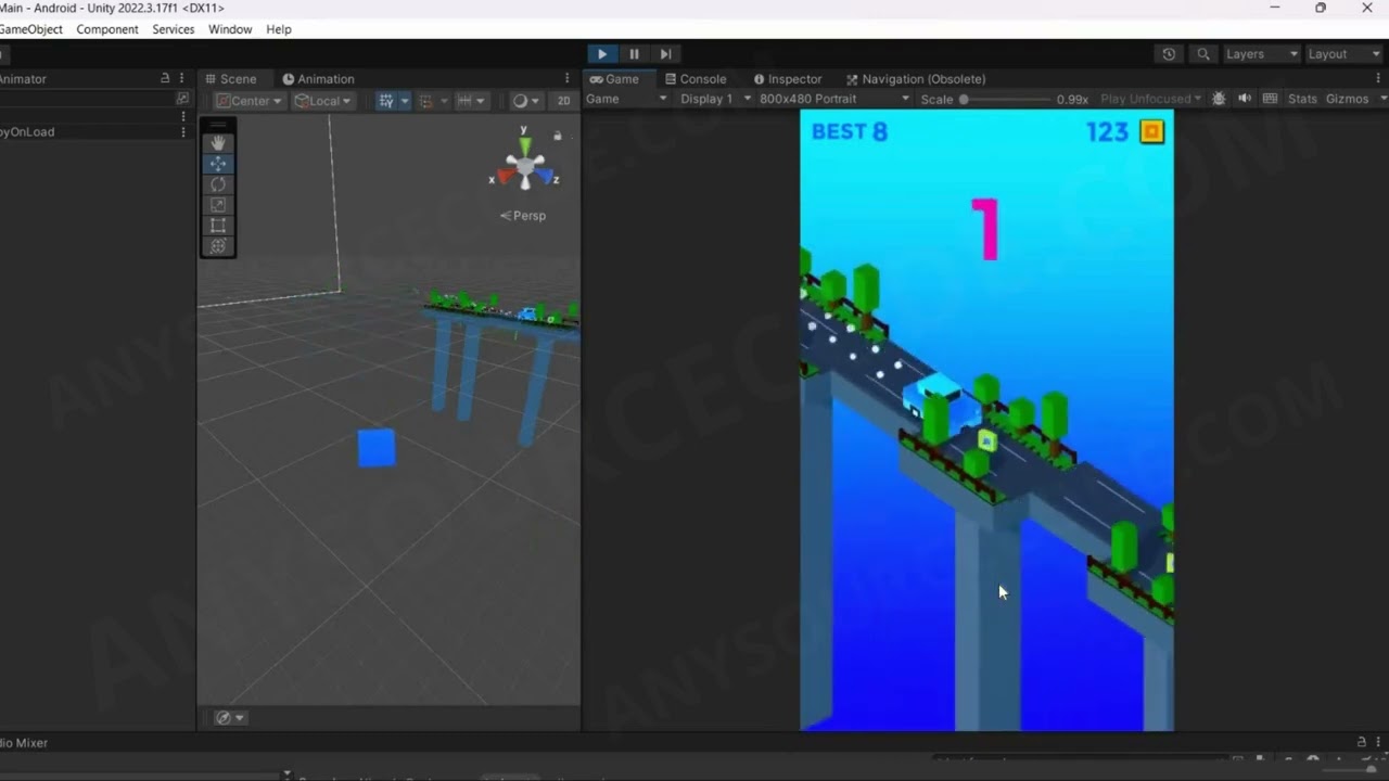 Car Bridge Crossing Unity Game Source Code #unity #unity3d #unitydev #unitydeveloper #sourcecode