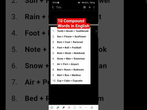 10 Compound Words in English | Learn English Vocabulary for Beginners