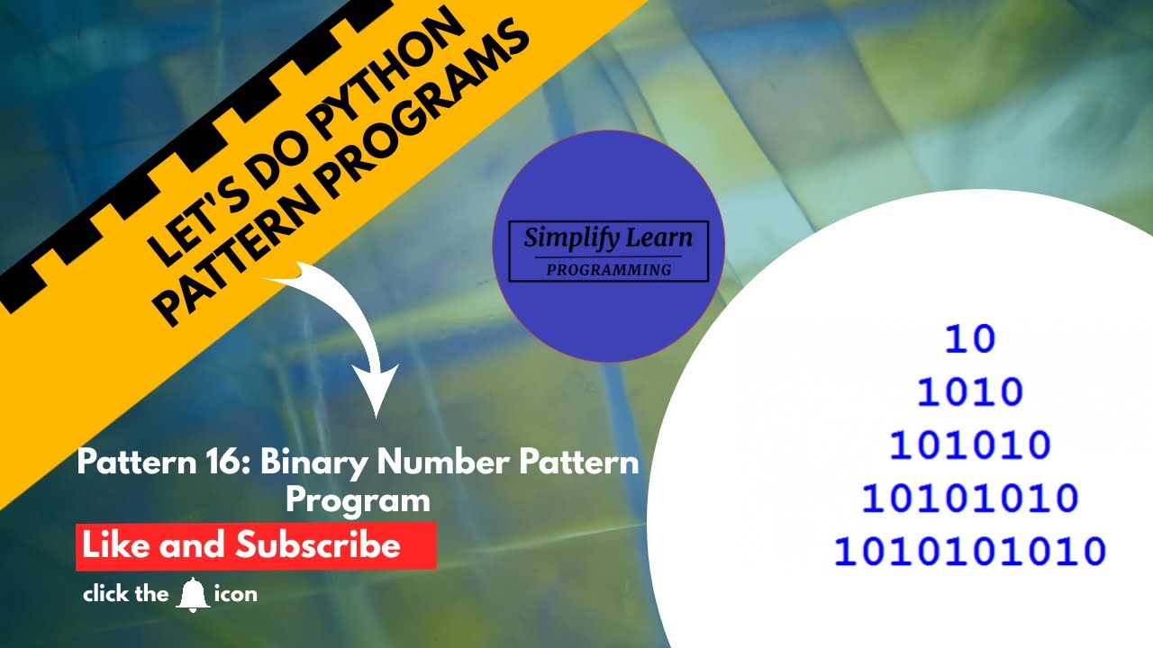 How To Create Binary Number Pattern Program (Python Program)