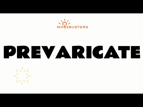 PREVARICATE (verb) Meaning, Pronunciation and Examples in Sentences