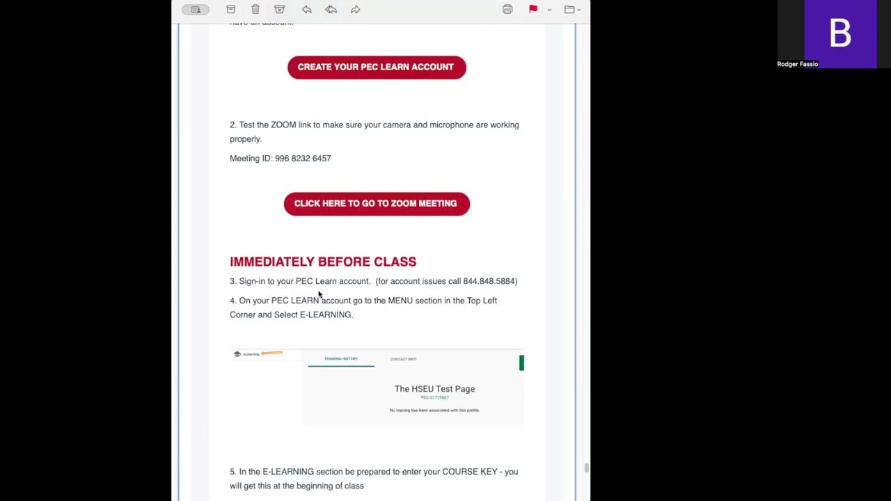 pec class instructional