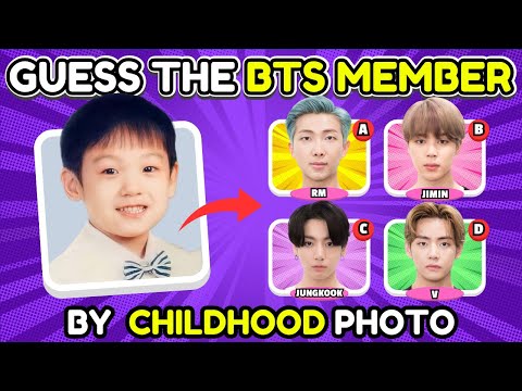 Guess BTS Member Childhood Photo! | K-Pop Quiz Game 💜