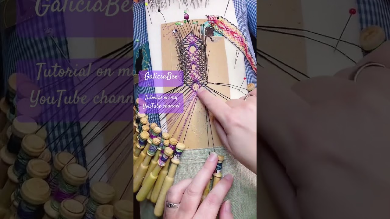 Have you tried this bobbin lace pattern yet? 💜 #bobbinlace #diy #fiberart #bookmark