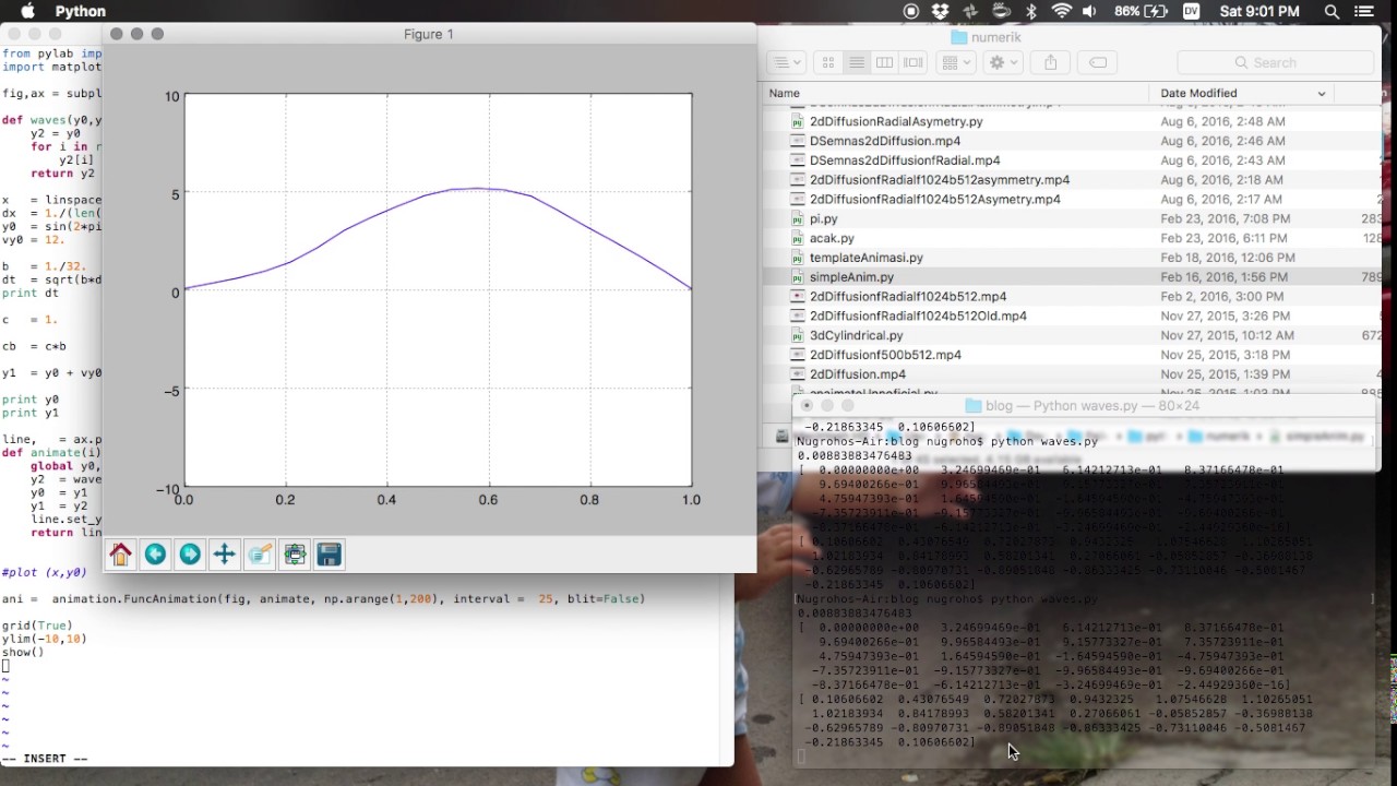 Waves Equation Animation Using Python