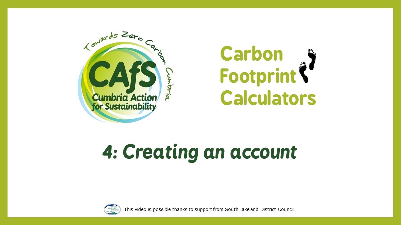 4. Carbon Footprint Calculators: Creating an account