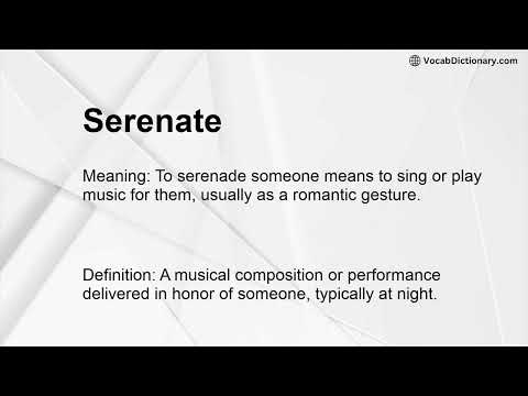 Serenate Meaning