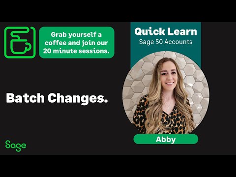 Sage 50 Accounts (UK) - Batch Changes