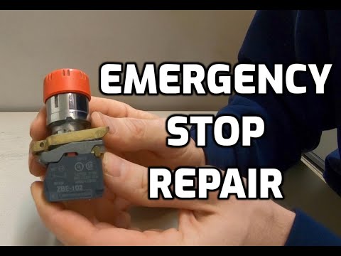 Emergency Stop Push Button Repair on CP Bourg 3002 Perfect Binder