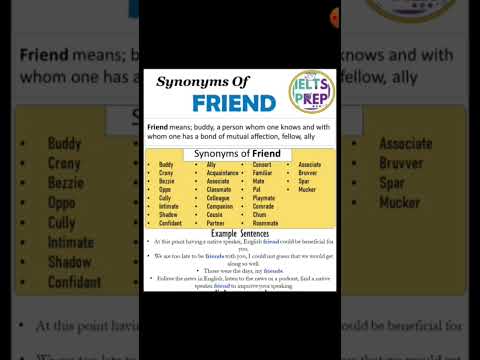 Synonyms of Friend ll IELTS vocabulary
