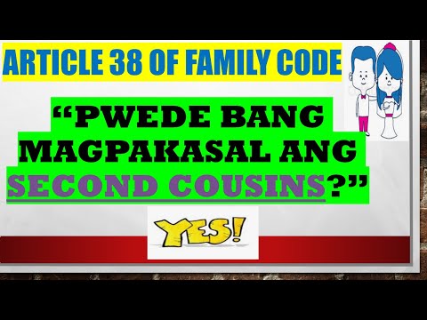 COUSIN'S MARRIAGE / VOID MARRIAGES DUE TO PUBLIC POLICY UNDER THE FAMILY CODE #TAGALOG #PHILIPPINES