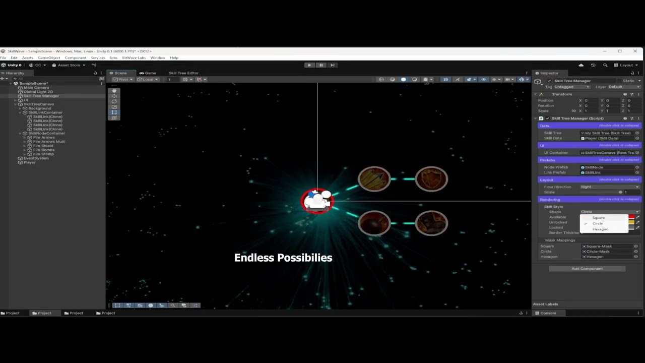Unity Customizable SkillTree