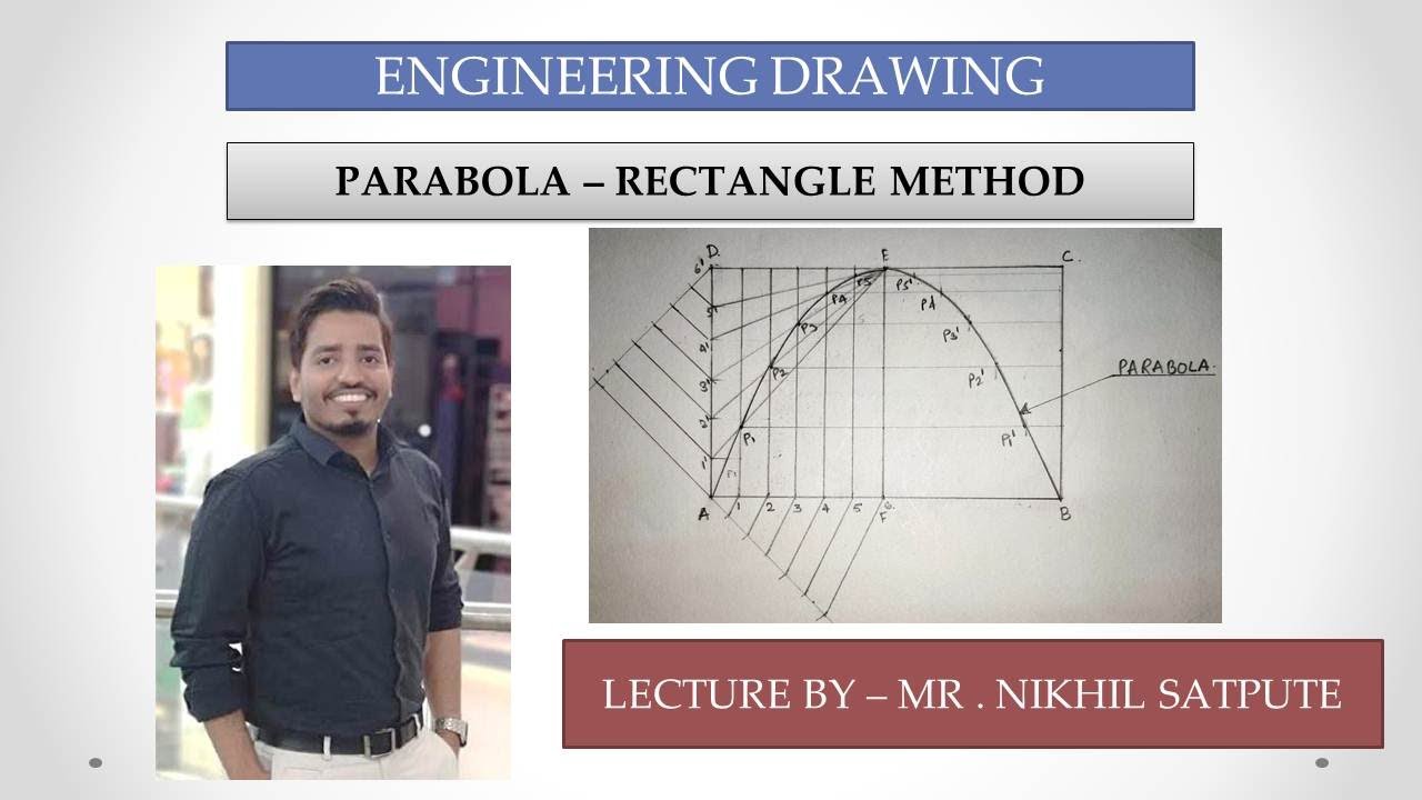 Engineering Drawing | Parabola - Rectangle Method| Easy Drawing Techniques | Learn with nikhil