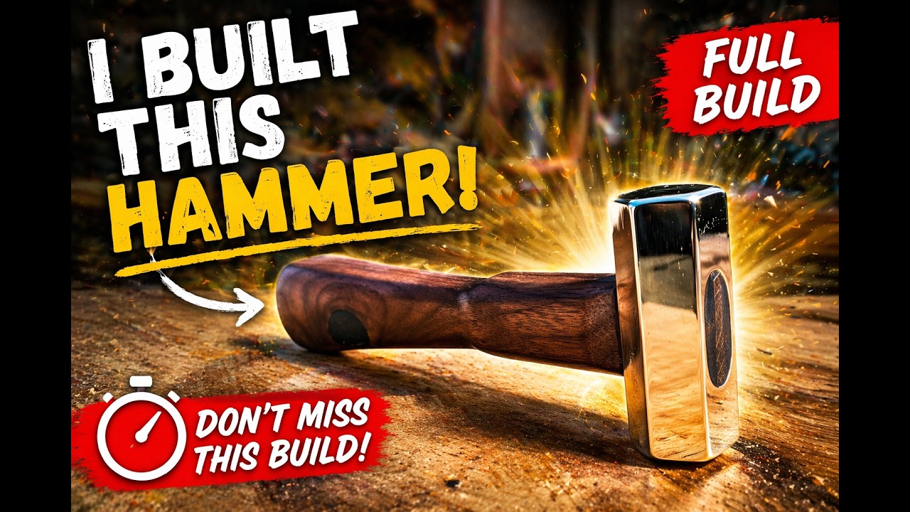 I Tried Making a Solid Brass Hammer from Scratch