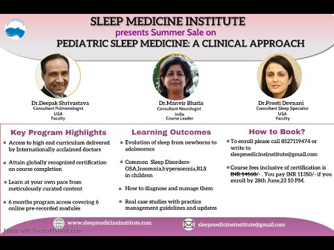 Pediatric Sleep Medicine- Online Course by Sleep Medicine Institute