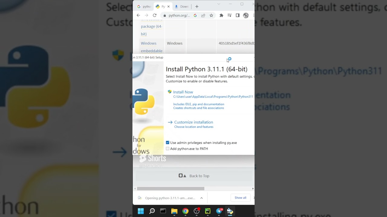 How to install Python on Windows 10 #shorts