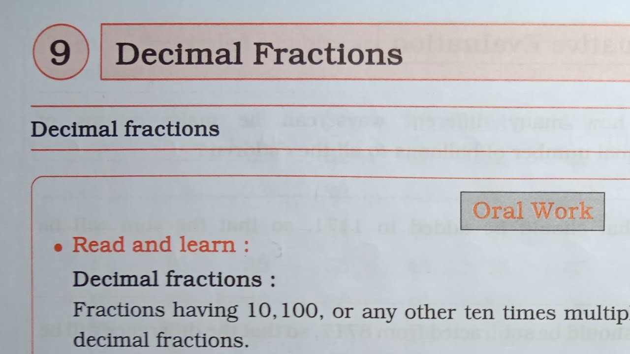 5th STD Math Workbook Chp 9 Decimal Fractions @OmPrakash-rn8hc