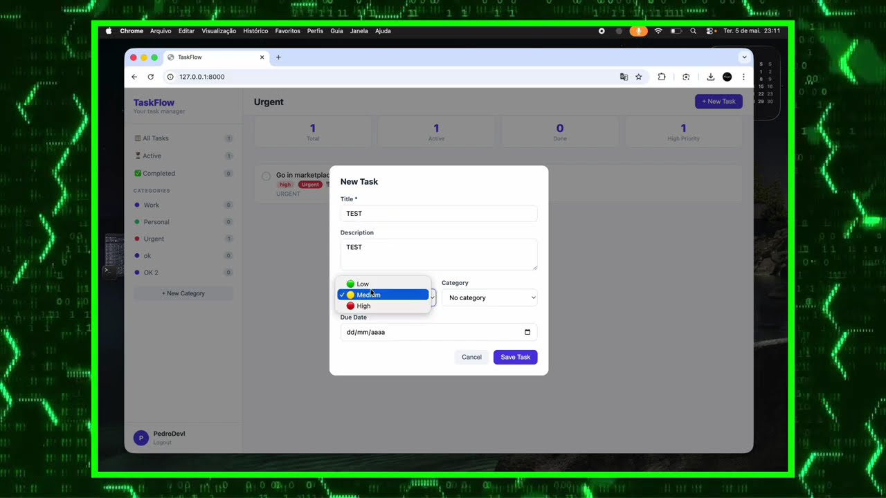 CS50W: Web Programming with Python and JavaScript | Final Project – TaskFlow | HarvardX
