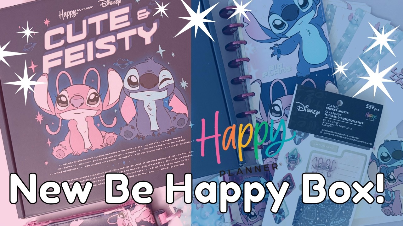 New Be Happy Box Unboxing | Stitch & Angel | The Happy Planner