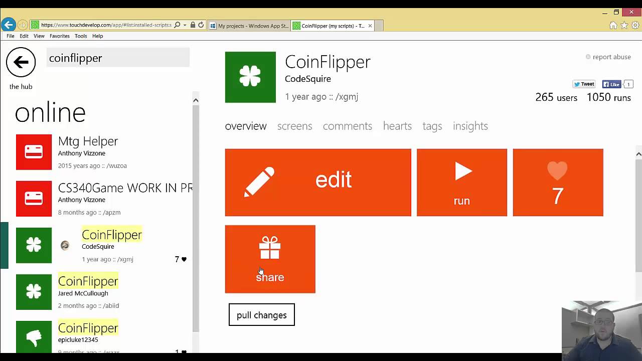 Windows App Studio TouchDevelop Integration Tutorial