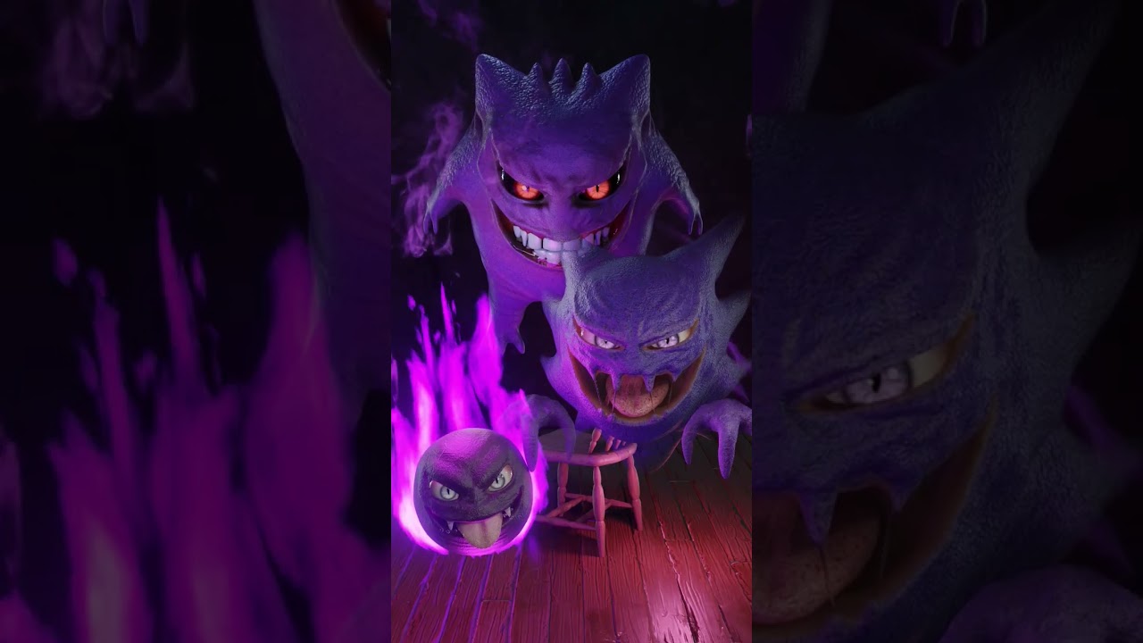 Pokemon gengar, haunter and gastly #pokemon #pokémon #3d #animation #blender