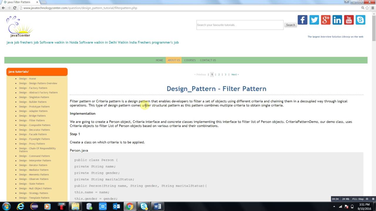 Design Pattern   Filter Pattern