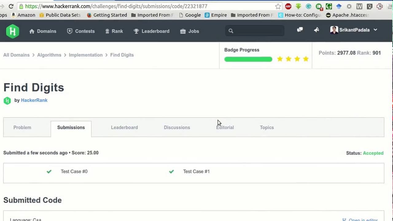 HackerRank | Find Digits Solution