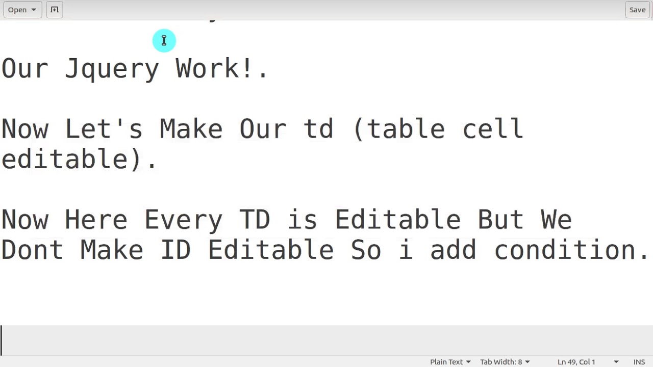 PHP Live Edit Table Part 3