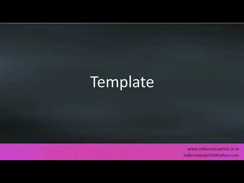 Pronunciation of the word(s) "Template".