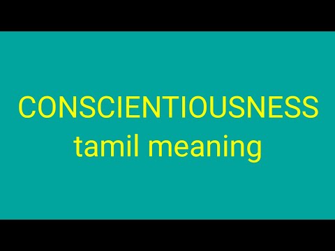 CONSCIENTIOUSNESS tamil meaning/sasikumar