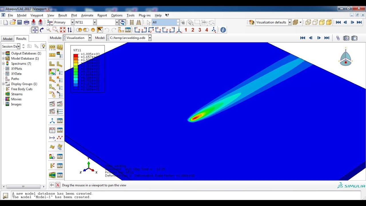 Arc welding using DFLUX subroutine Abaqus