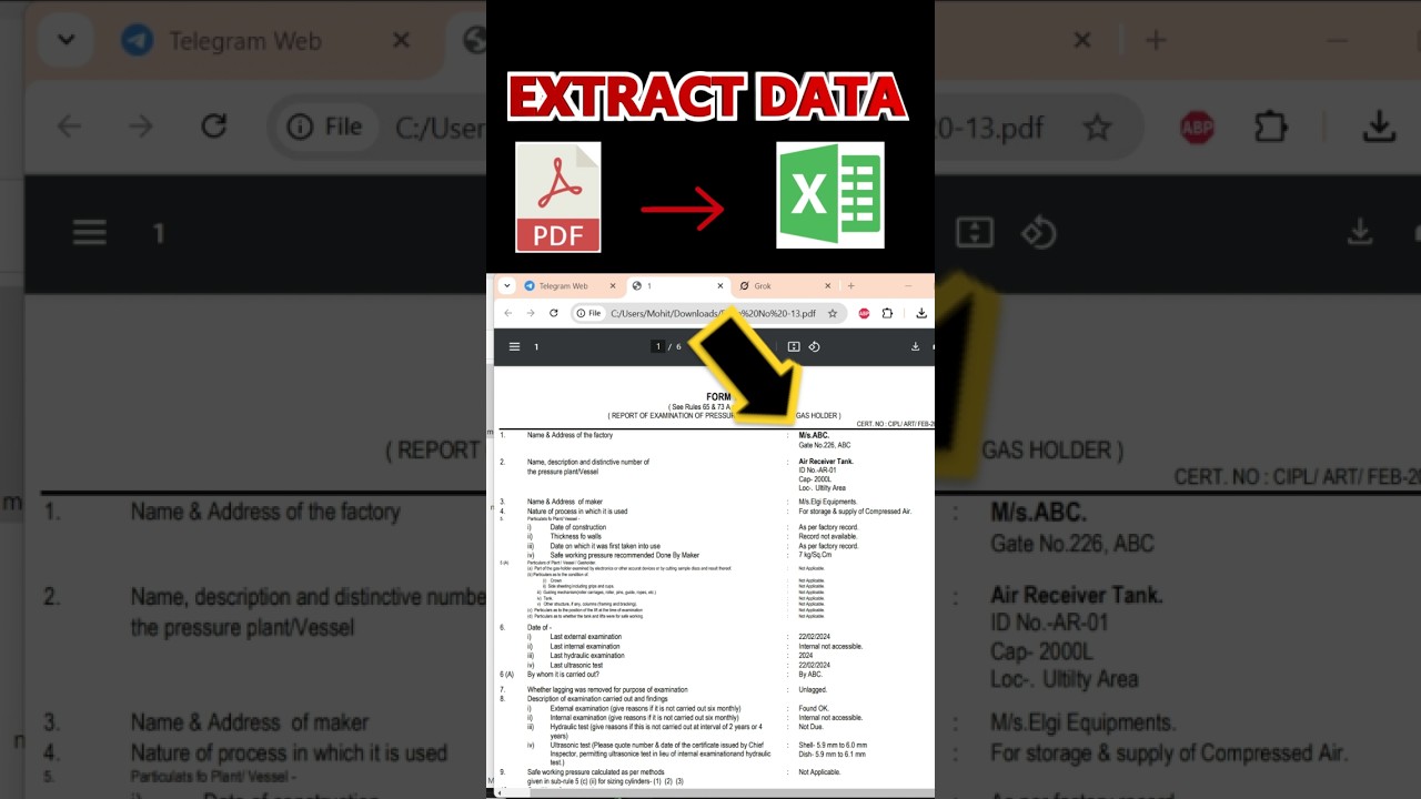 Extract Data From PDF to Excel | Excel AI | AI in Excel #pdftoexcel