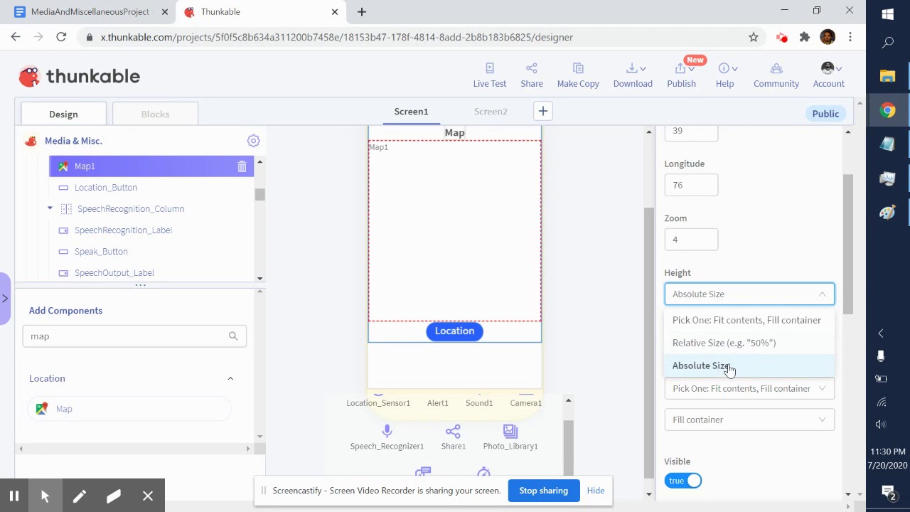 Maps & Location Sensors | iOS & Android Apps With Thunkable
