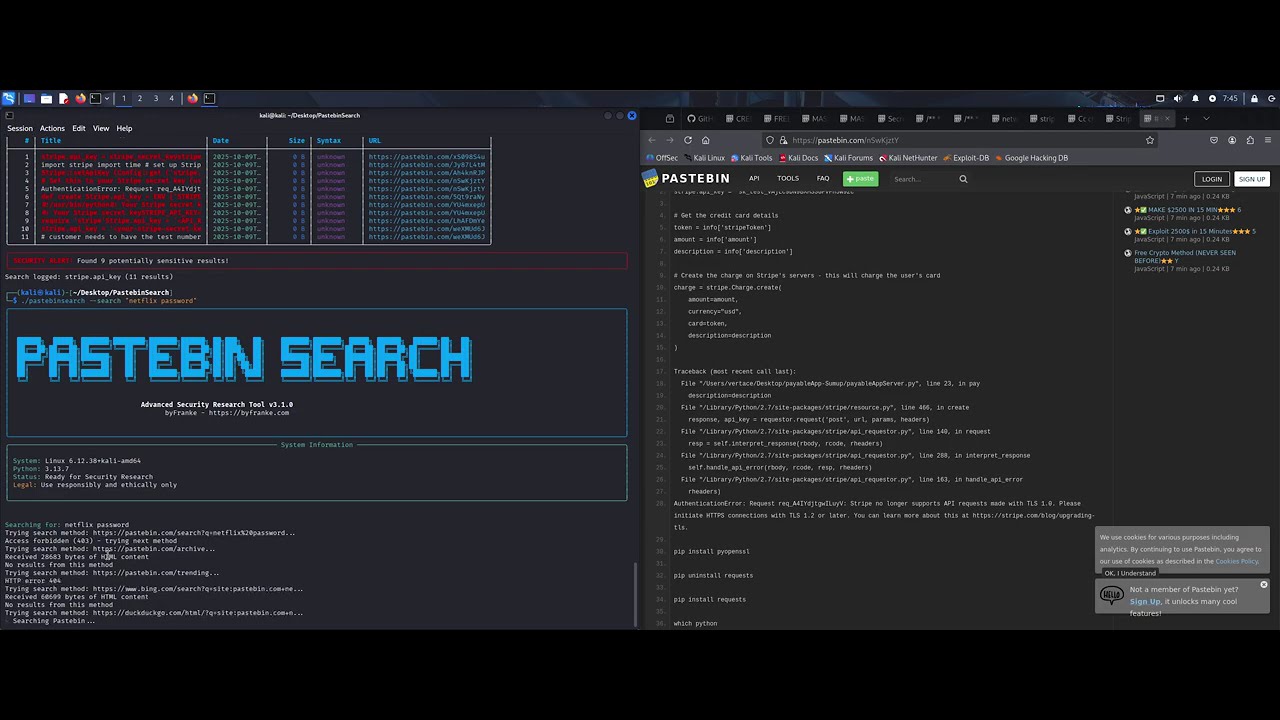 GitHub - byfranke/PastebinSearch: This script allows you to quickly ...