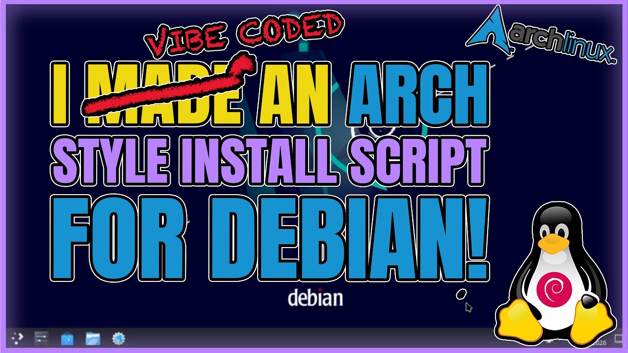 Can Debian be installed like Arch? I tried building it from TTY