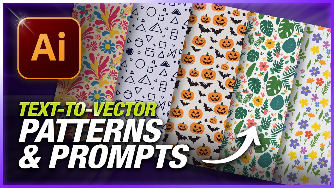 NEW AI Generated Patterns in Adobe Illustrator + BEST PROMPTS