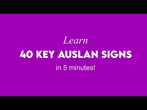 Learn 40 Key Auslan Signs in 5 Minutes!