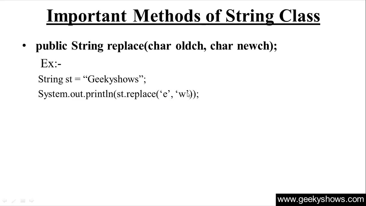 260. replace Method in Java Programming (Hindi)