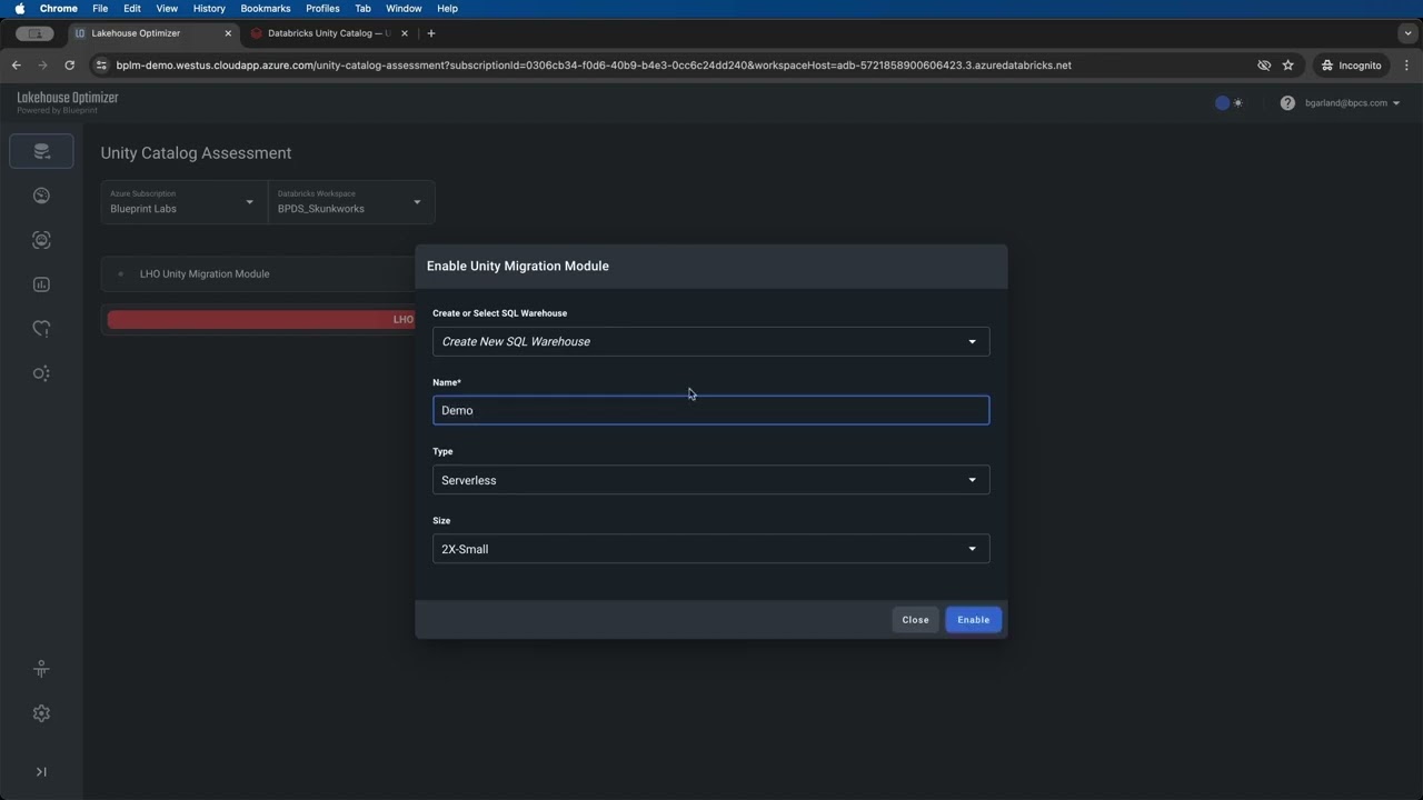 Lakehouse Optimizer UCM Feature