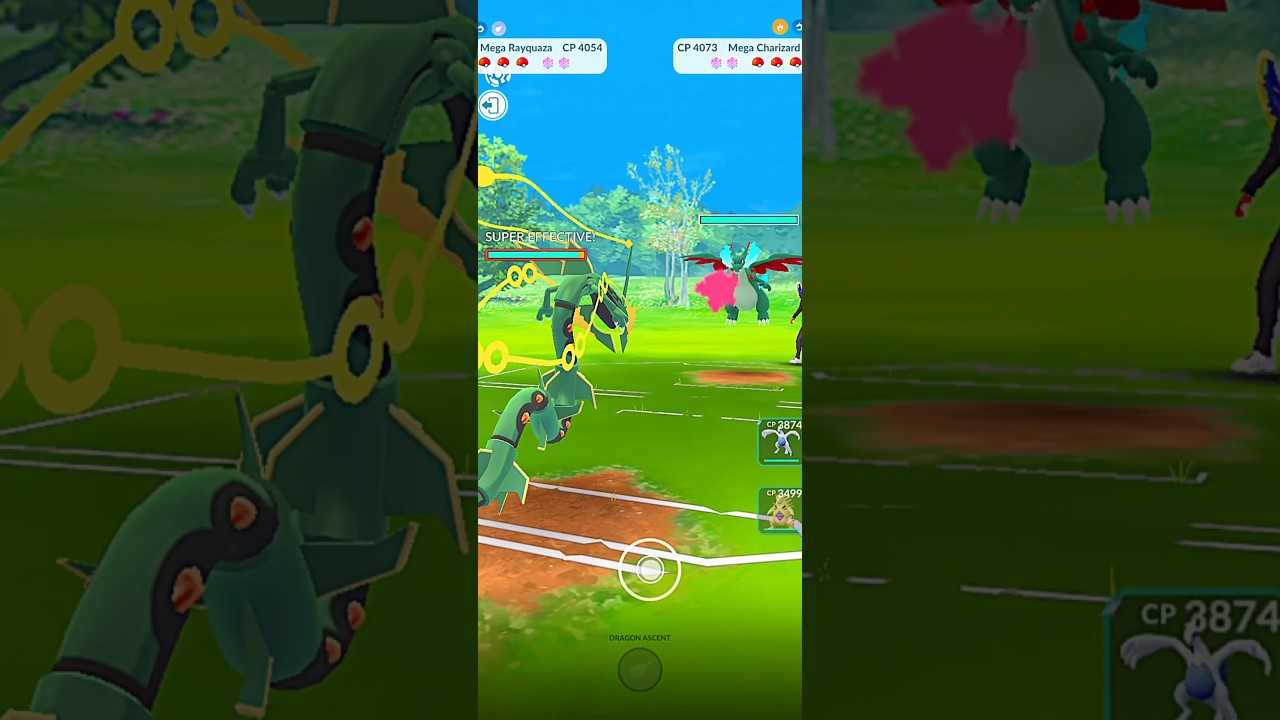 ✨Mega Charizard X V/S Mega Rayquaza PVP Dragon Battle in #pokemongo