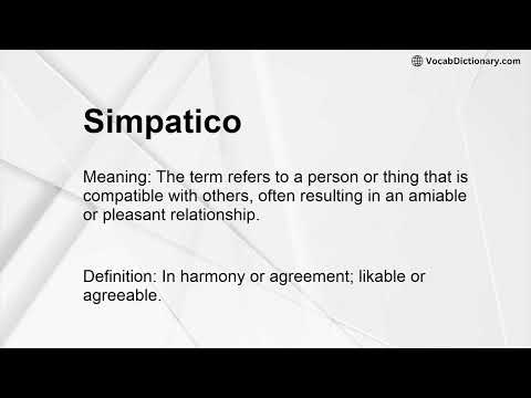 Simpatico Meaning