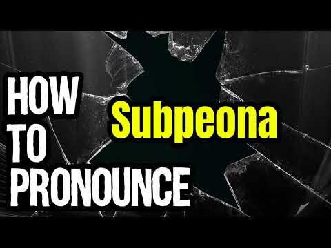 How To Pronounce Subpoena? (CORRECTLY) Meaning & Pronunciation