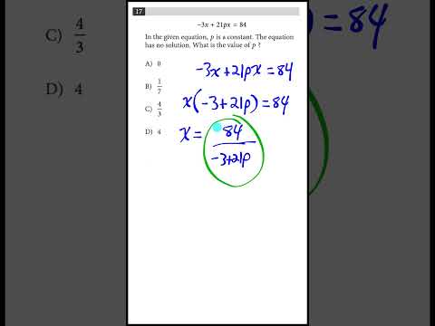 An Equation with NO solutions | jensenmath.ca #maths #satprep #math #highschoolmath