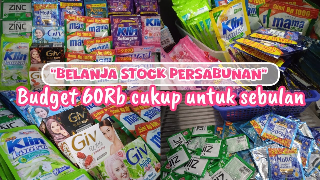 BELANJA BULANAN HEMAT || GROCERY SHOPPING || STOCK SABUN UNTUK SATU BULAN
