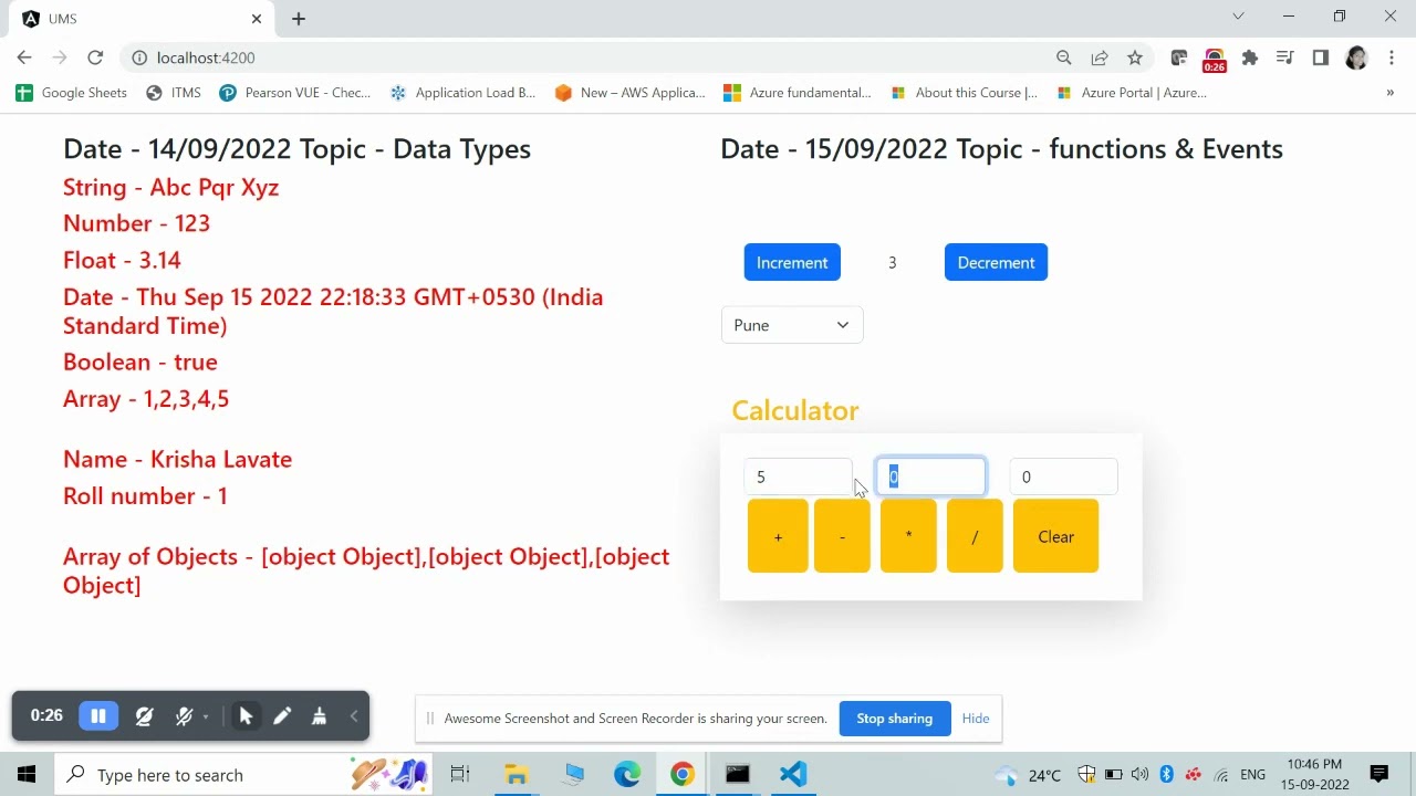 @Basic Calculator using Angular