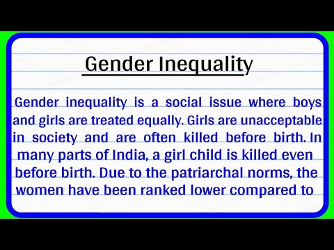 Essay on gender equality in english | Essay on Gender Inequality | Gender discrimination essay