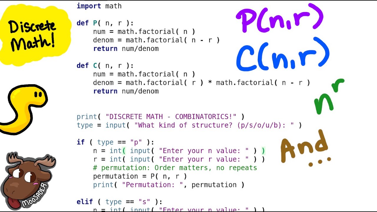 Solving Discrete Math Combinatorics problems with Python