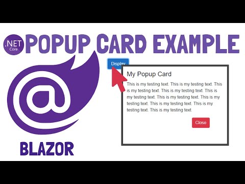 Learn Blazor Create and Use Popup Card Basic Example - Mind Luster