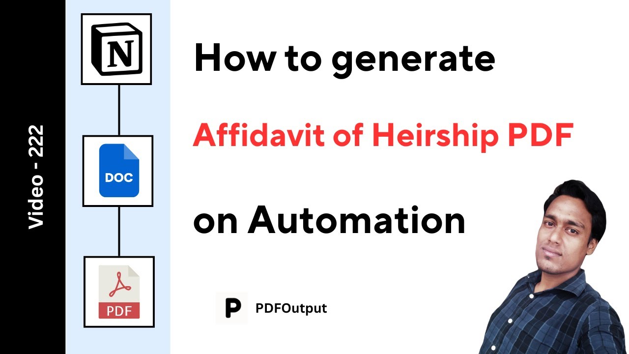 Affidavit of Heirship PDF | How to create heirship affidavit certificates in Notion